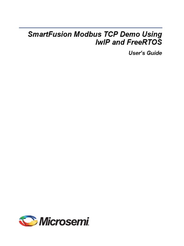 SmartFusion Modbus TCP Demo Using LwIP and FreeRTOS UG | PDF | Osi Model | Communications Protocols