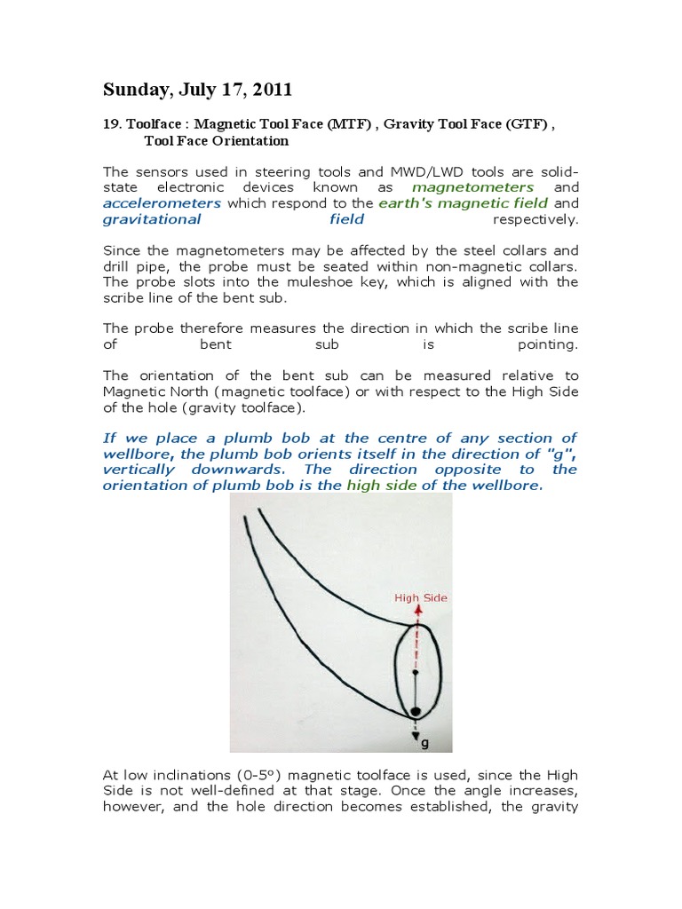Tool Face Orientation in Drilling | PDF | Magnetometer | Scientific ...