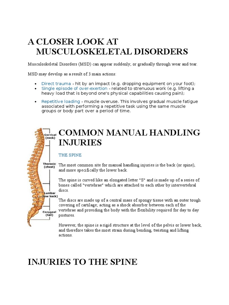 Manual Handling | PDF | Medicine | Medical Specialties