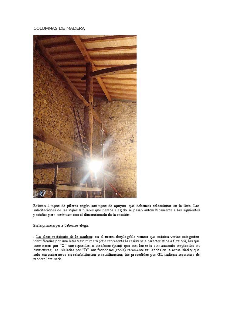 Tipos y Usos de Columnas de Madera | PDF | Techo | Science