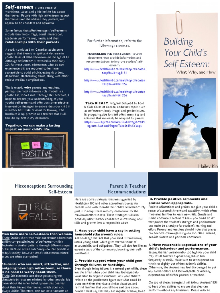 Self-Esteem Brochure | PDF | Body Image | Adolescence