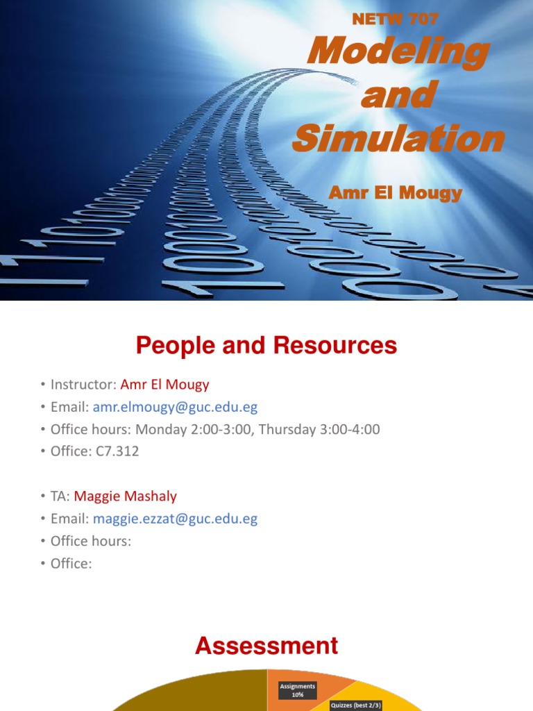 Modeling and Simulation: Amr El Mougy | PDF | Simulation | Conceptual Model