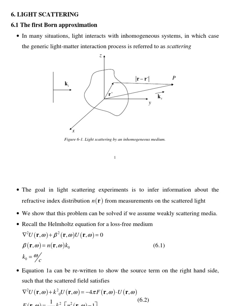 Born Approximation and Scattering Explained 06 - Scattering - PPT | PDF ...