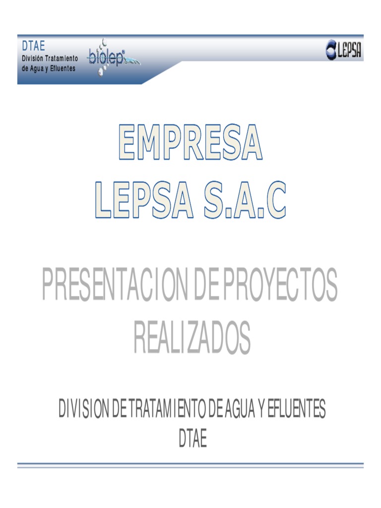 Presentación BIOLEP® y AASI PDF | PDF | Ingeniería Química | Geografía ...