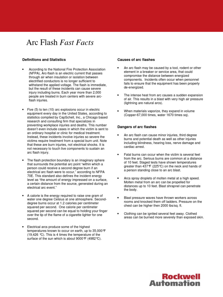 Arc Flash Facts | PDF | Electric Arc | Occupational Safety And Health ...