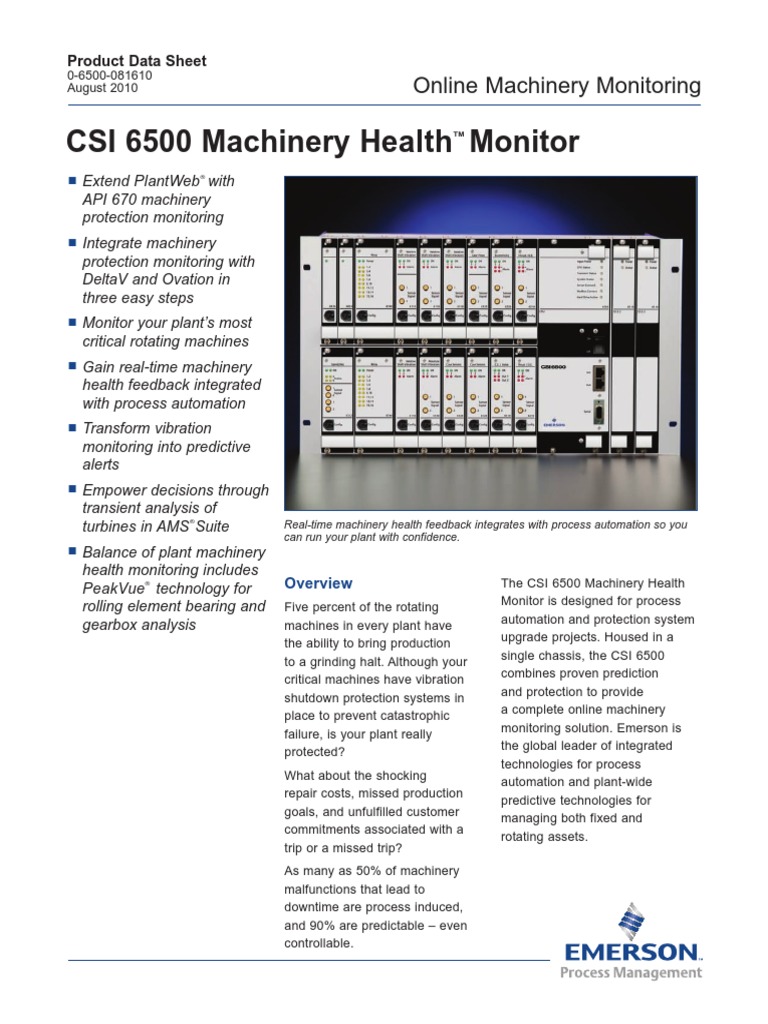 CSI 6500 Machinery Health Monitor | Download Free PDF | Monitoring ...