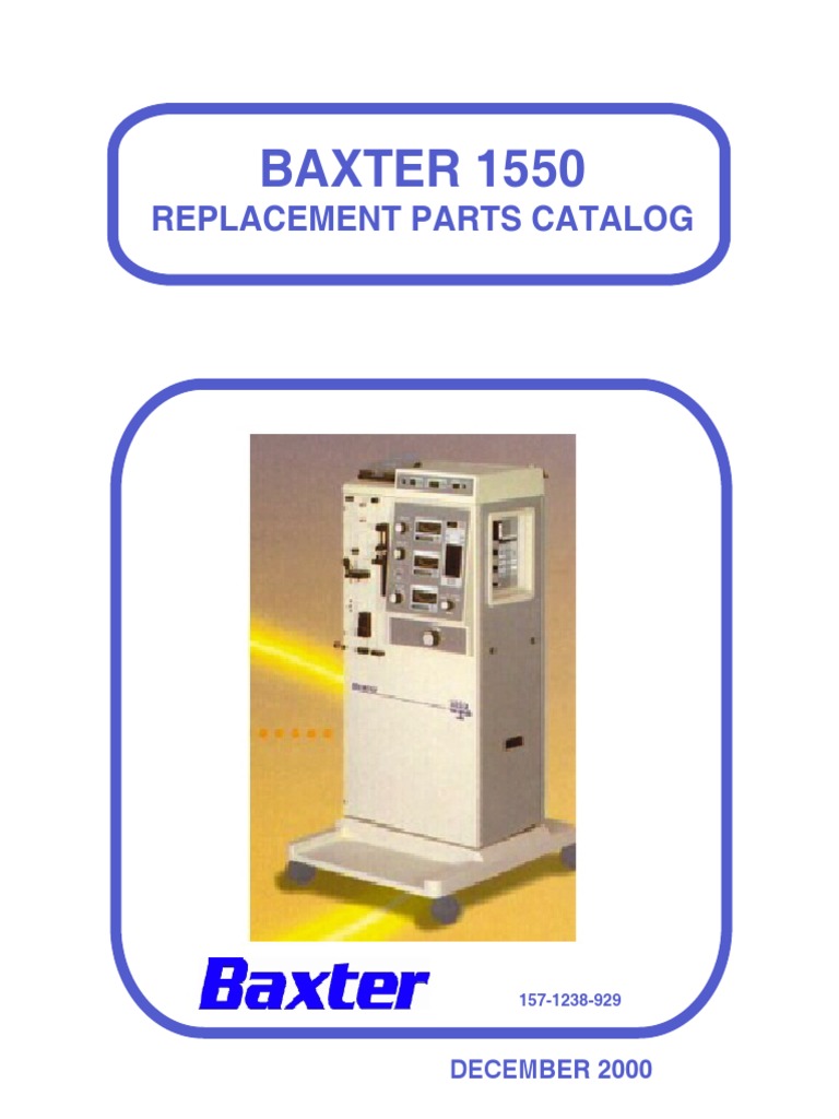 BAXTER 1550 Parts Manual PDF | PDF | Pipe (Fluid Conveyance) | Valve