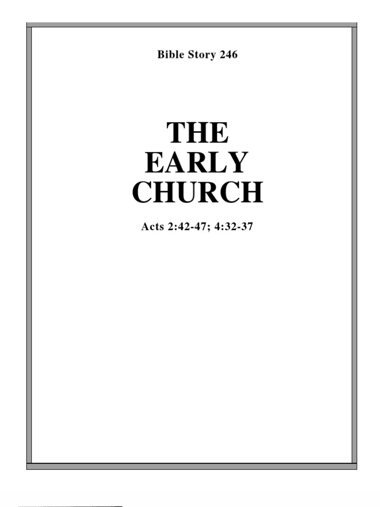 The Early Church | PDF | Acts Of The Apostles | Early Christianity