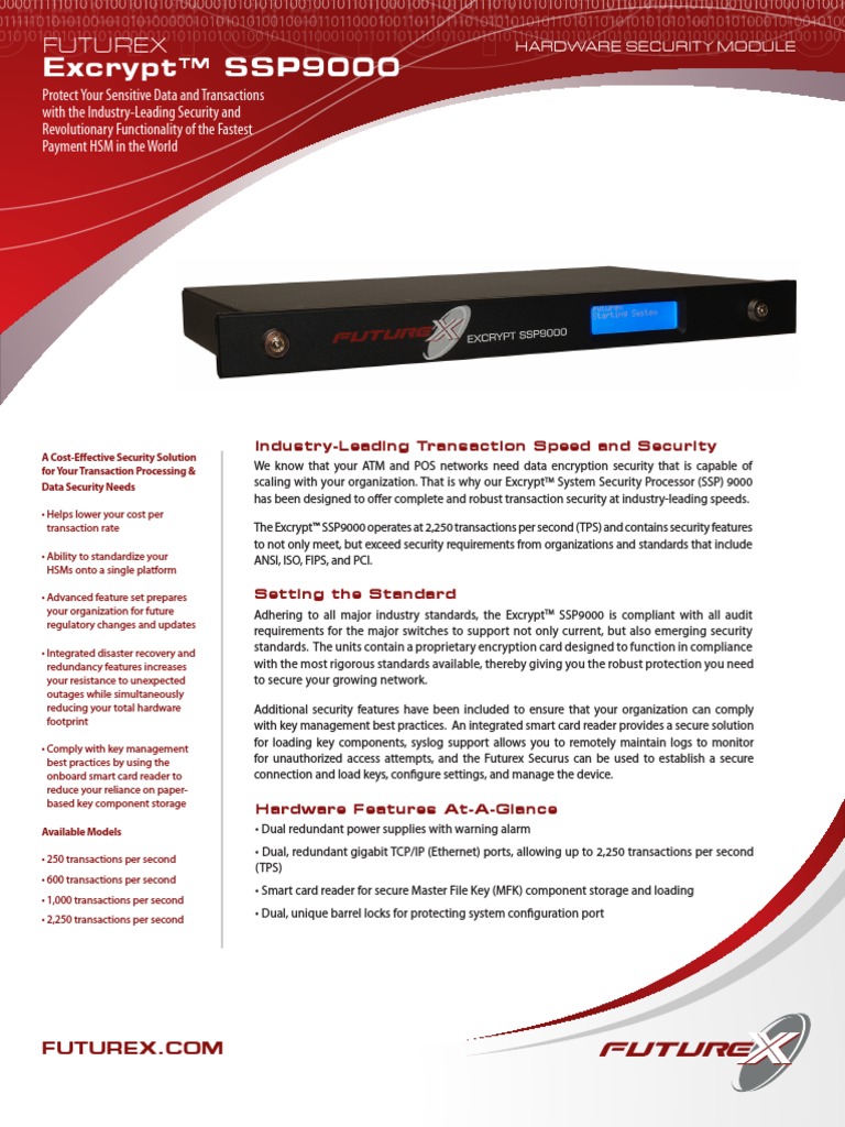 Excrypt SSP9000: Futurex | PDF | Smart Card | Graphical User Interfaces
