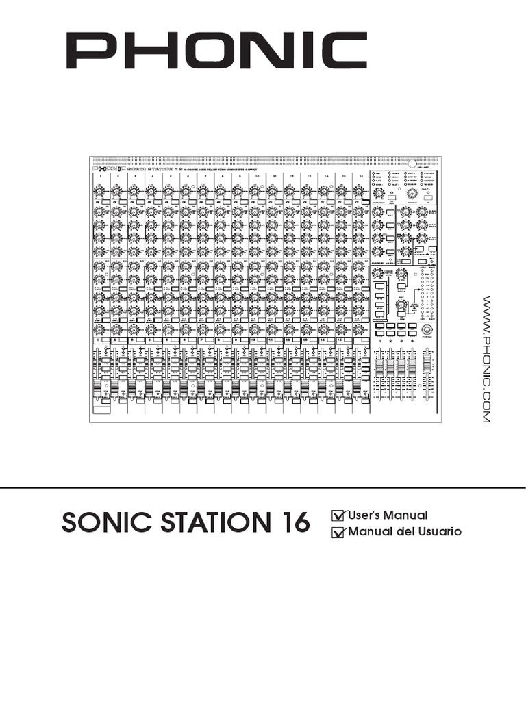 Manual Sonic Phonic Station 16 | PDF | Microphone | Sound Recording