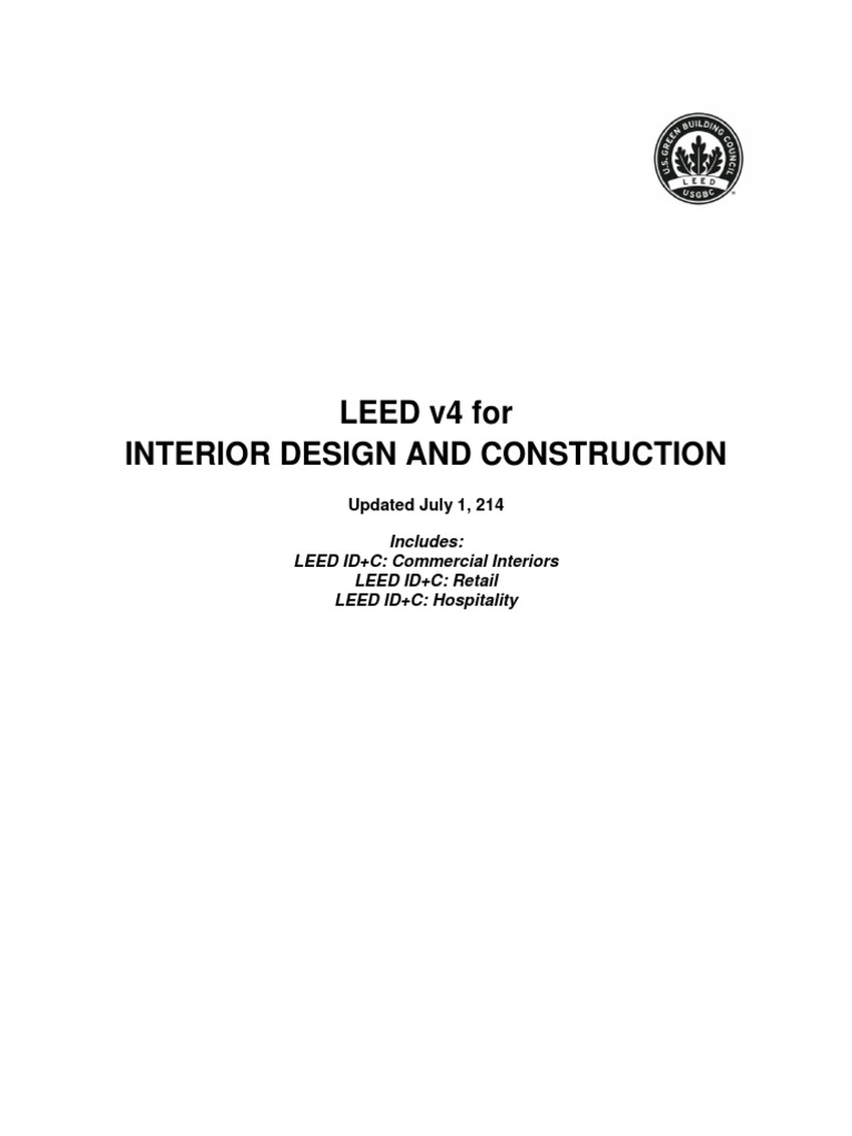 LEED v4 IDC 07.01.14 Current 0 | PDF | Leadership In Energy And ...