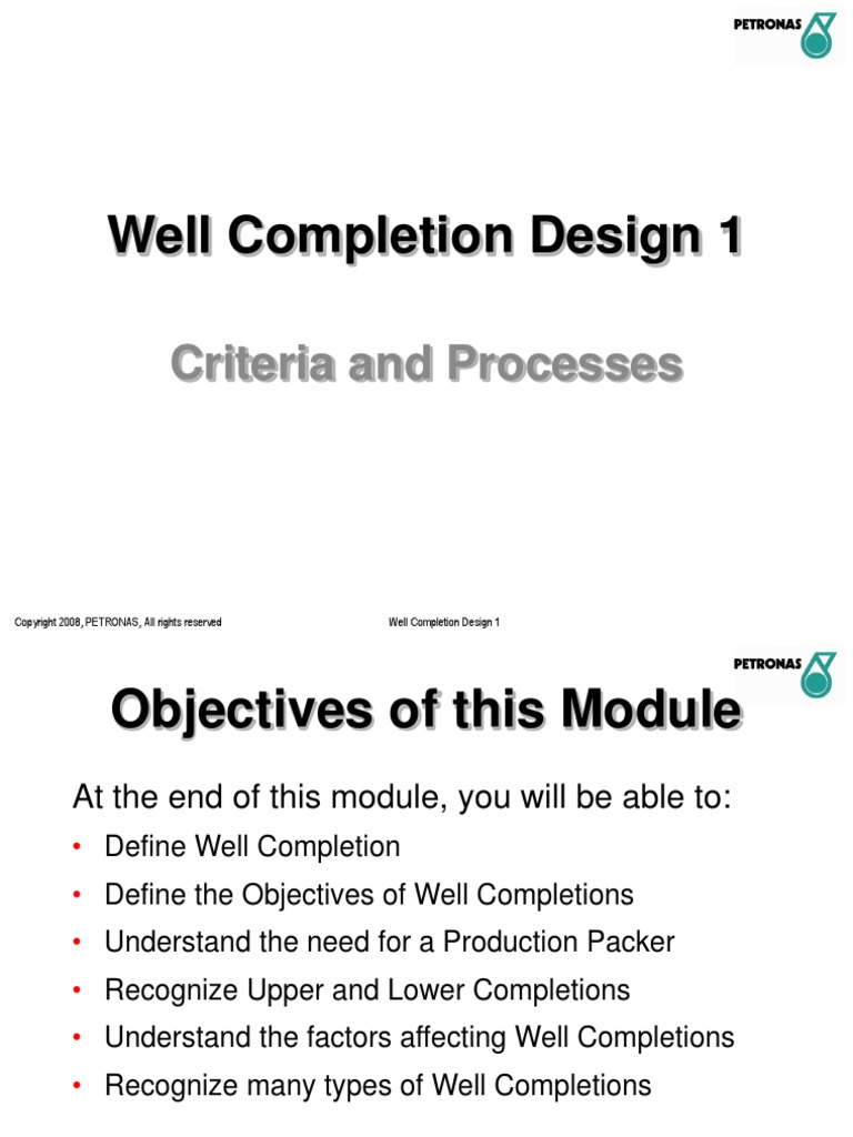 Well Completion Design 1: Criteria and Processes | PDF | Petroleum ...