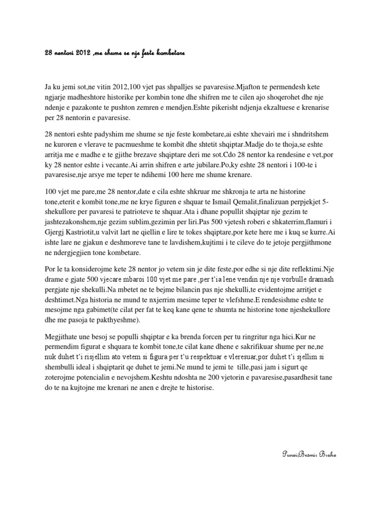28 Nentori 2012 | PDF