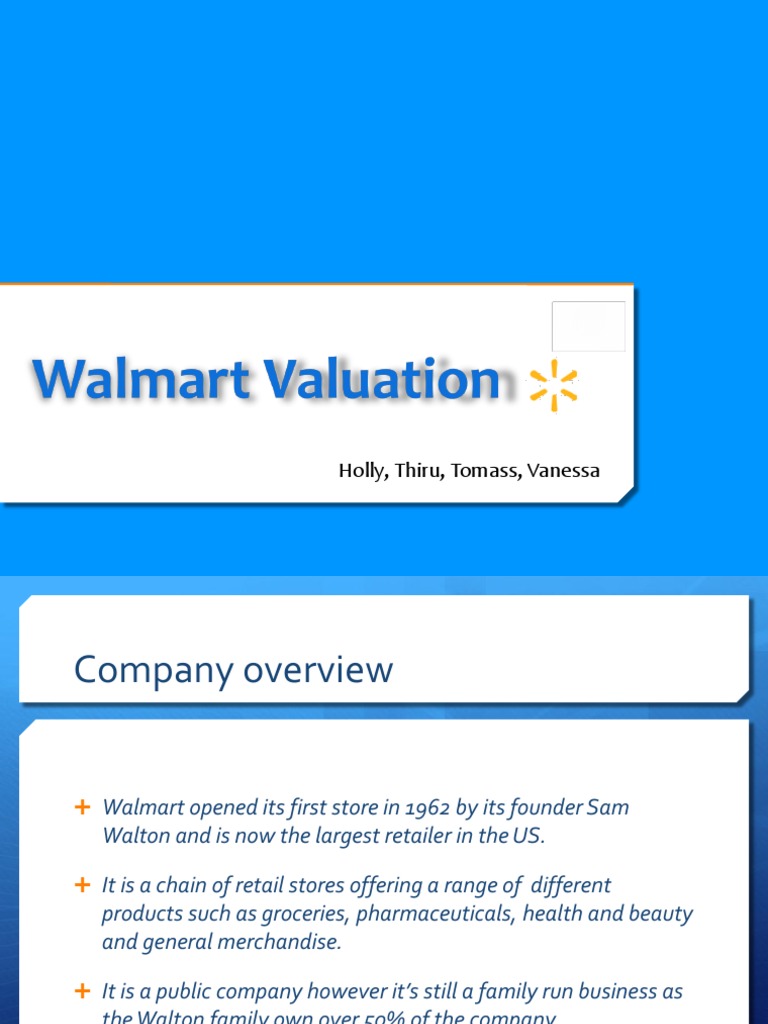 Walmart Valuation | Download Free PDF | Cost Of Capital | Free Cash Flow
