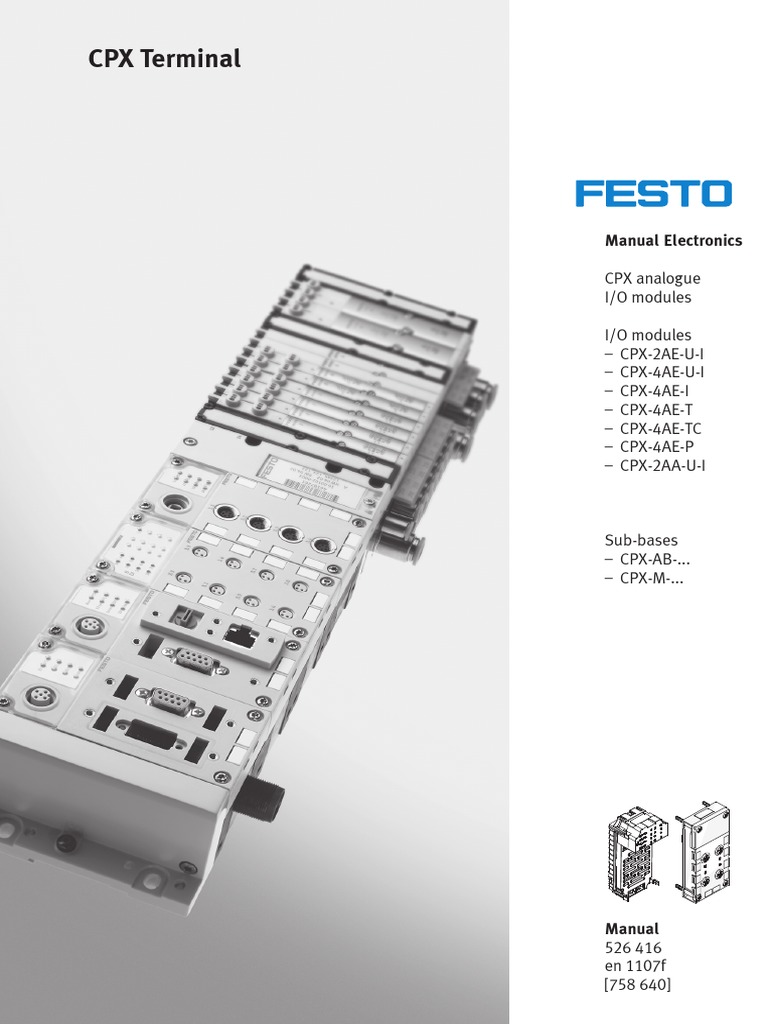 Festo CPX PDF | PDF | Analogue Electronics | Electrical Connector