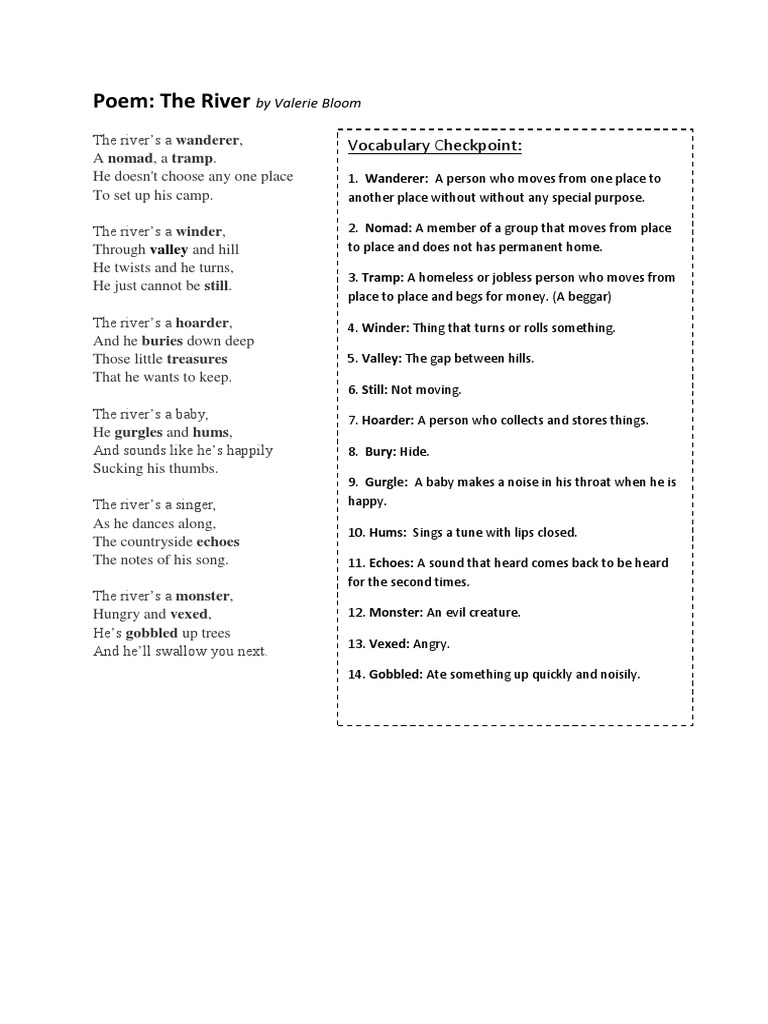 Poem the River | Poetry | Fiction & Literature