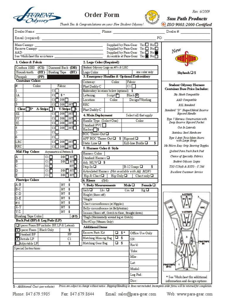 Sunpath Javelin Student Odyssey Form | PDF | Color | Nature