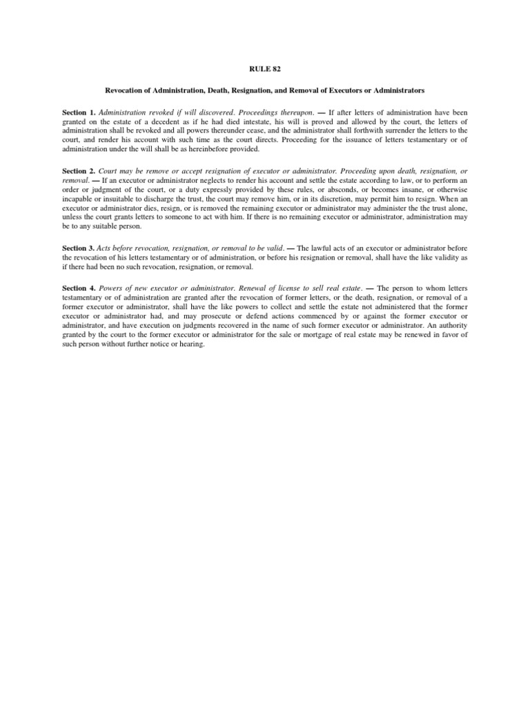 Rule 82 | PDF | Will And Testament | Legal Documents