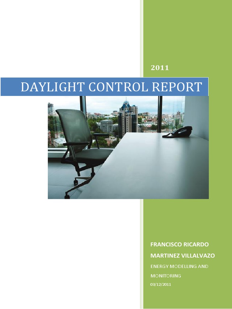 Daylight Control Report | PDF | Lighting | Applied And ...
