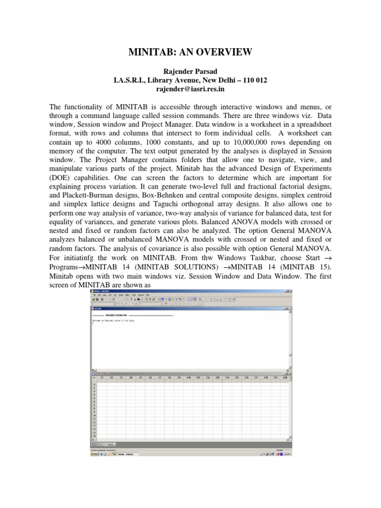 Some Exercises Using Minitab | PDF | Analysis Of Variance | Regression Analysis