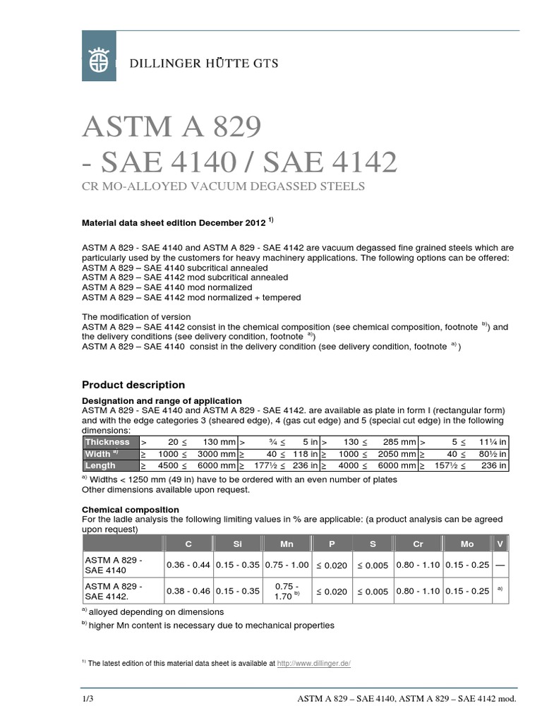 Sae 4140 | PDF | Structural Steel | Engineering Tolerance