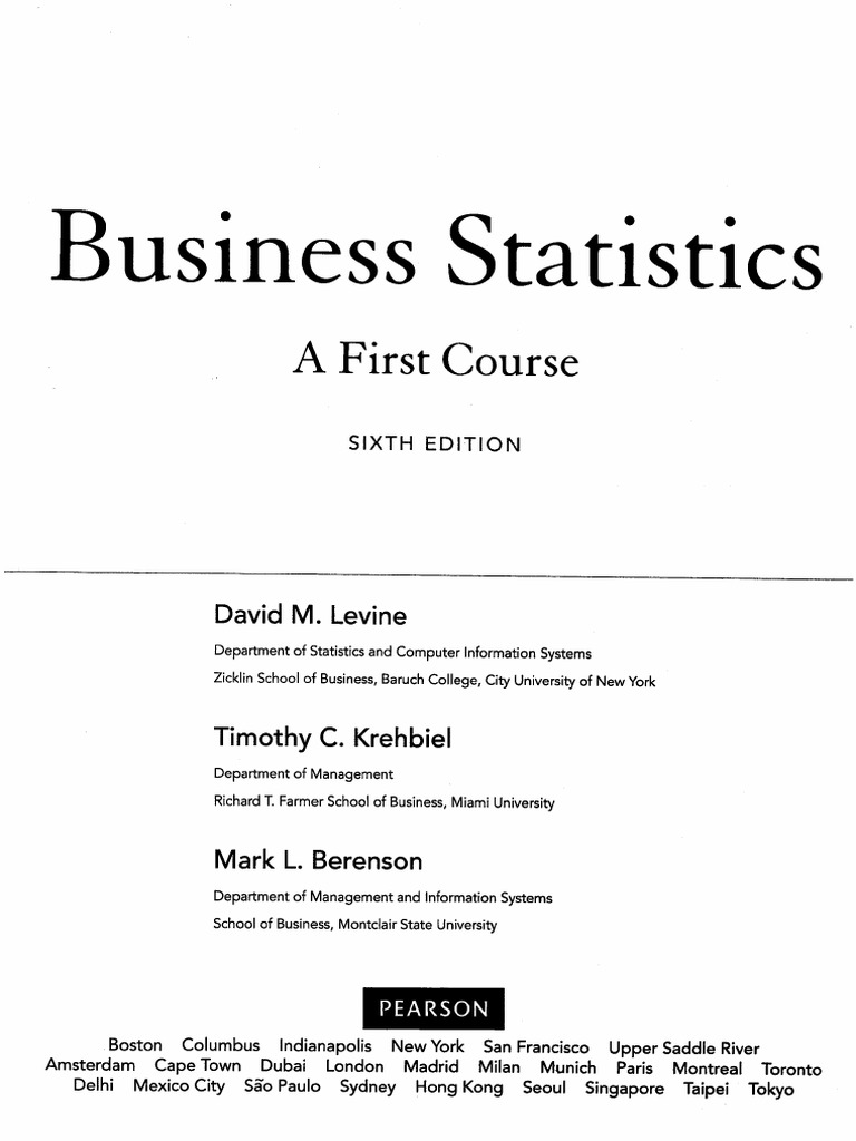 Business Statistics A First Course - 6ed Index | PDF | Regression ...