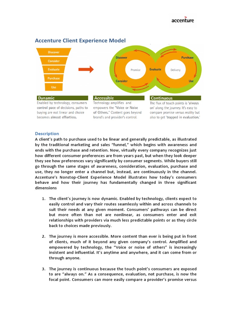 Accenture Client Experience Model: Description | PDF | Marketing ...