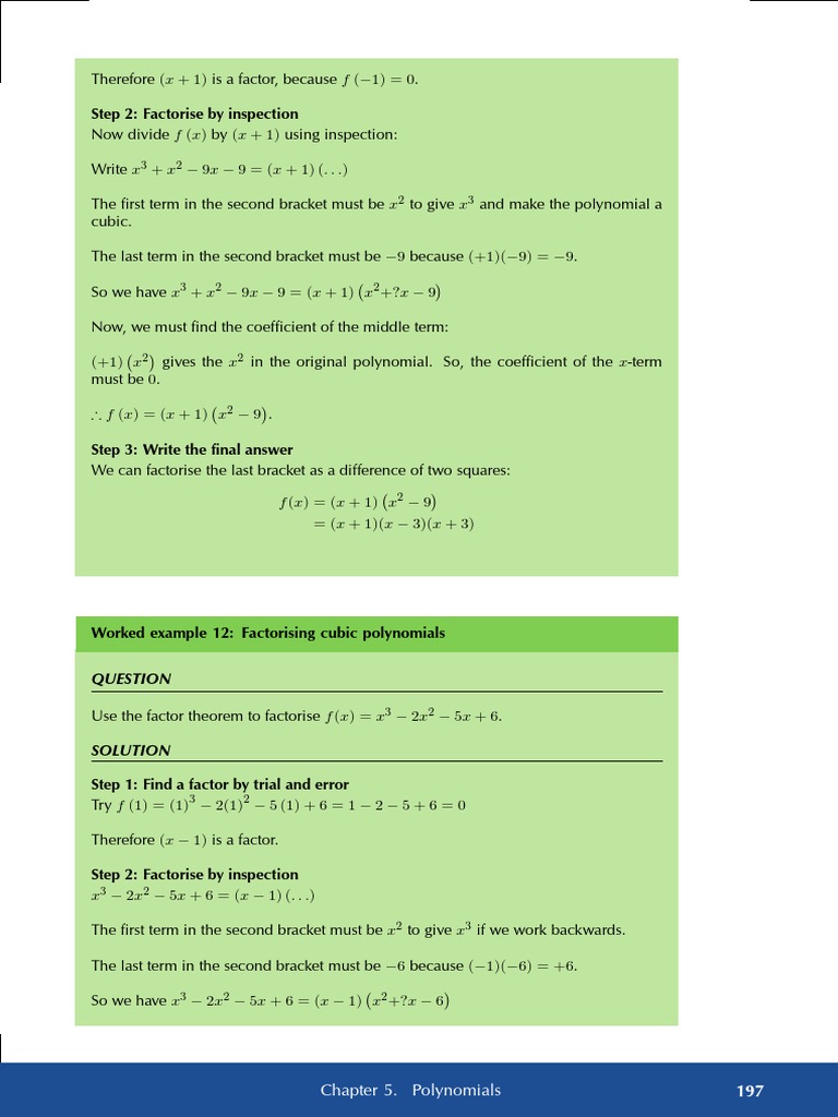 Factorizing Cubic Polynomials Guide | PDF