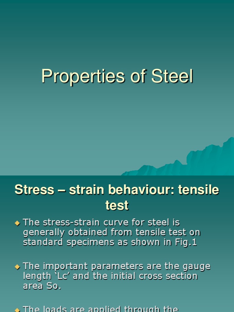 Properties of Steel | PDF