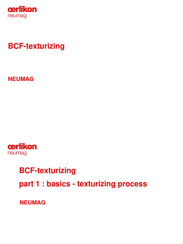 BCF Texturizing | PDF | Nozzle | Vacuum