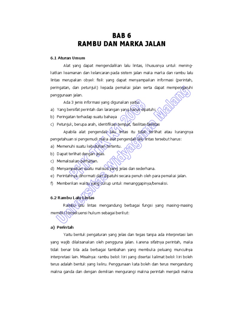 Rambu Dan Marka Jalan | PDF