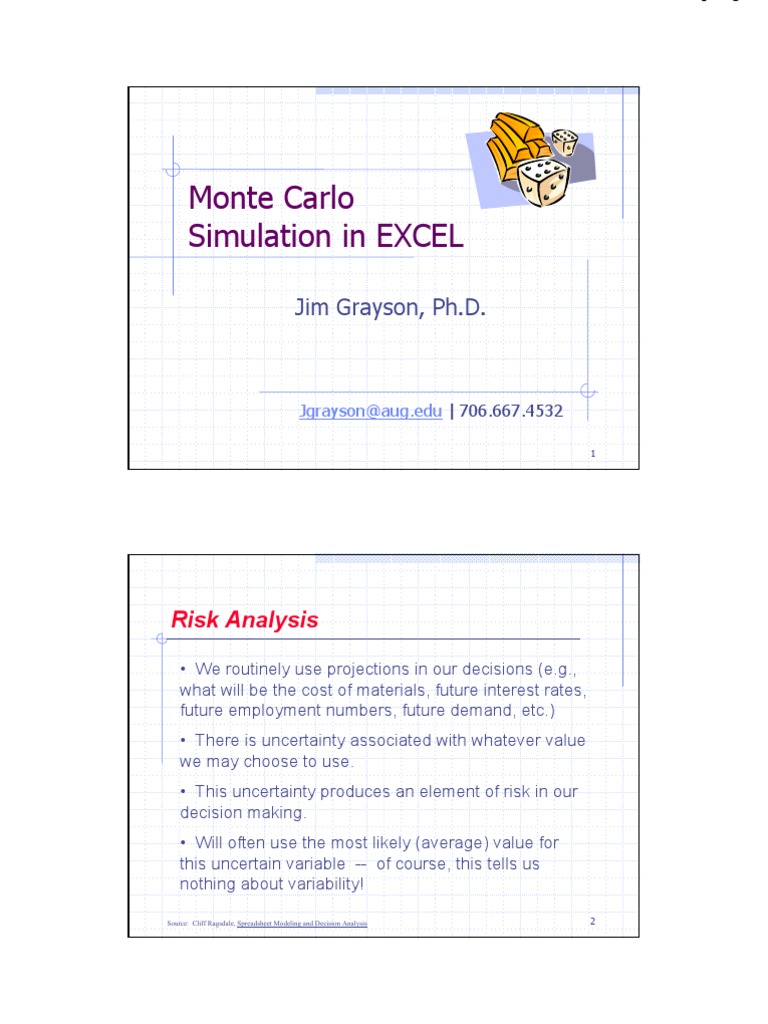 How To Run Montecarlo Simulation in Ms Excel | PDF | Monte Carlo Method ...