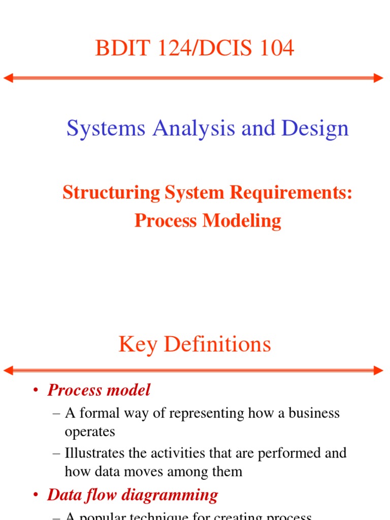System Analysis and Design Process Modelling | PDF | Business Process | Information Technology ...
