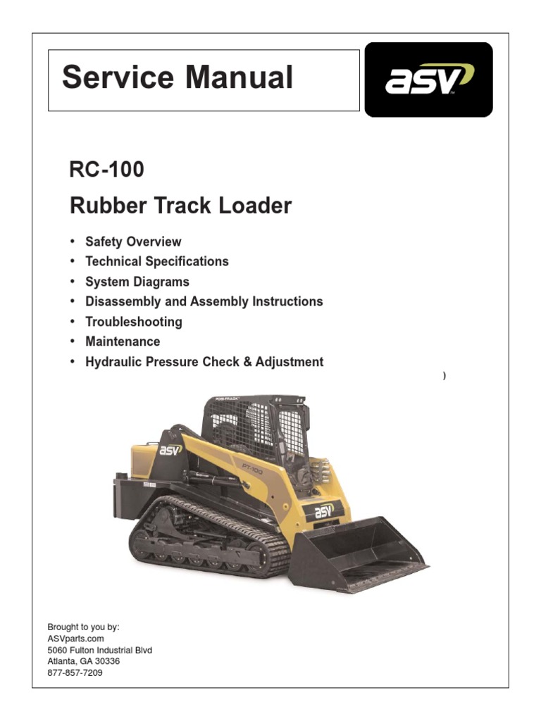 ASV RC100 Service Manual | PDF | Dust | Asbestos