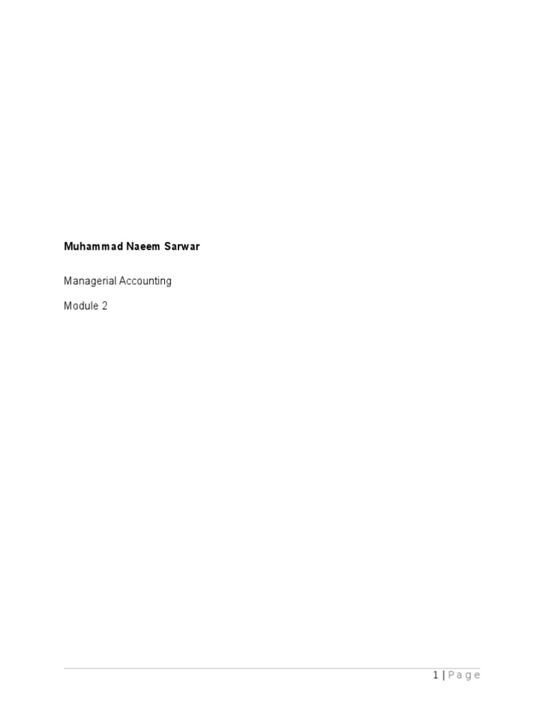 MuhammadNaeemSarwar 510 Module2 27122011 | PDF | Production And ...