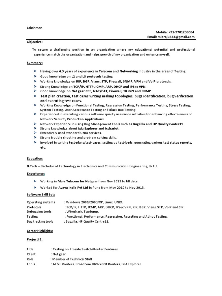 Laxman @L2&L3 Testing Resume | PDF | Virtual Private Network | Session ...