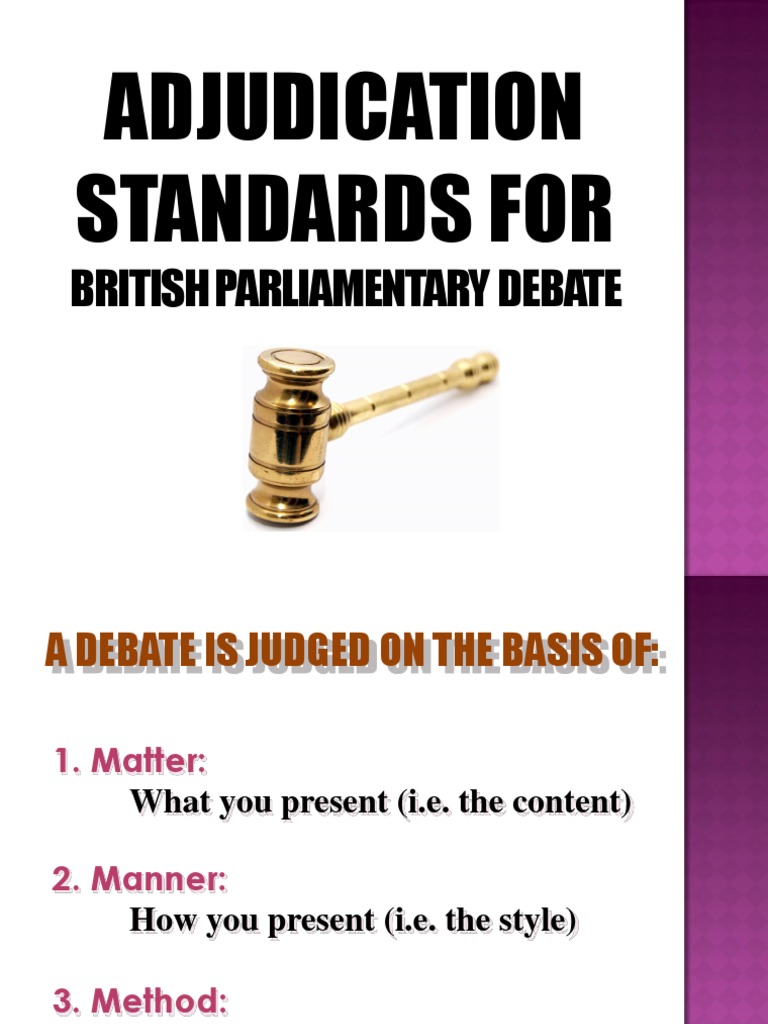 Adjudication Considerations For British Parliamentary Debate | PDF ...