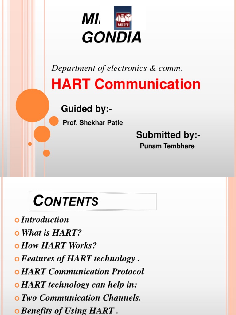 Hart Communication Pptx | Instrumentation | Communications Protocols ...