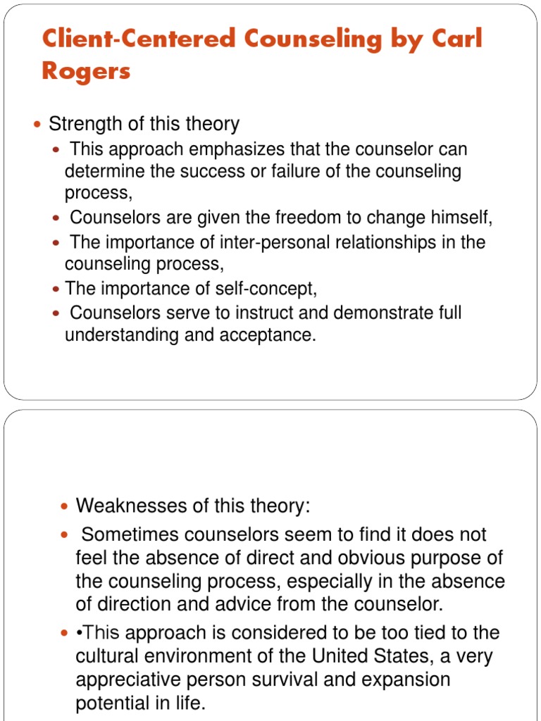 Carl Rogers Client Centered Therapy