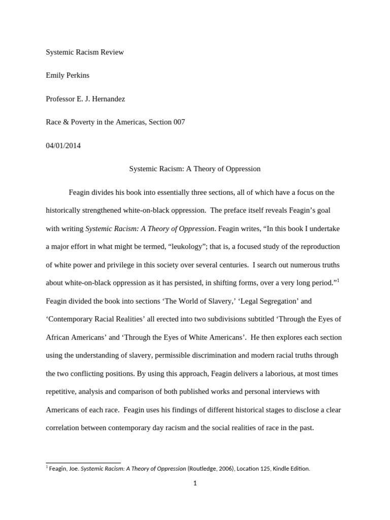 Systemic Racism Review | PDF | Racism | Discrimination & Race Relations