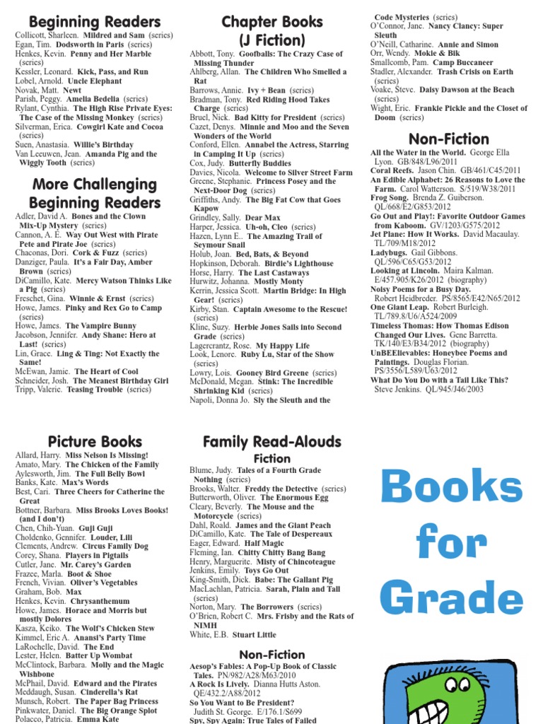 Grade 2 Reading Recommendations | PDF | Art | Young Adult