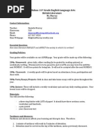 English 12 Syllabus | PDF | Essays | Communication