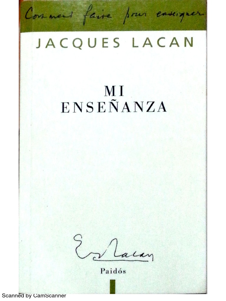 Lacan Jacques - Mi Enseñanza | PDF