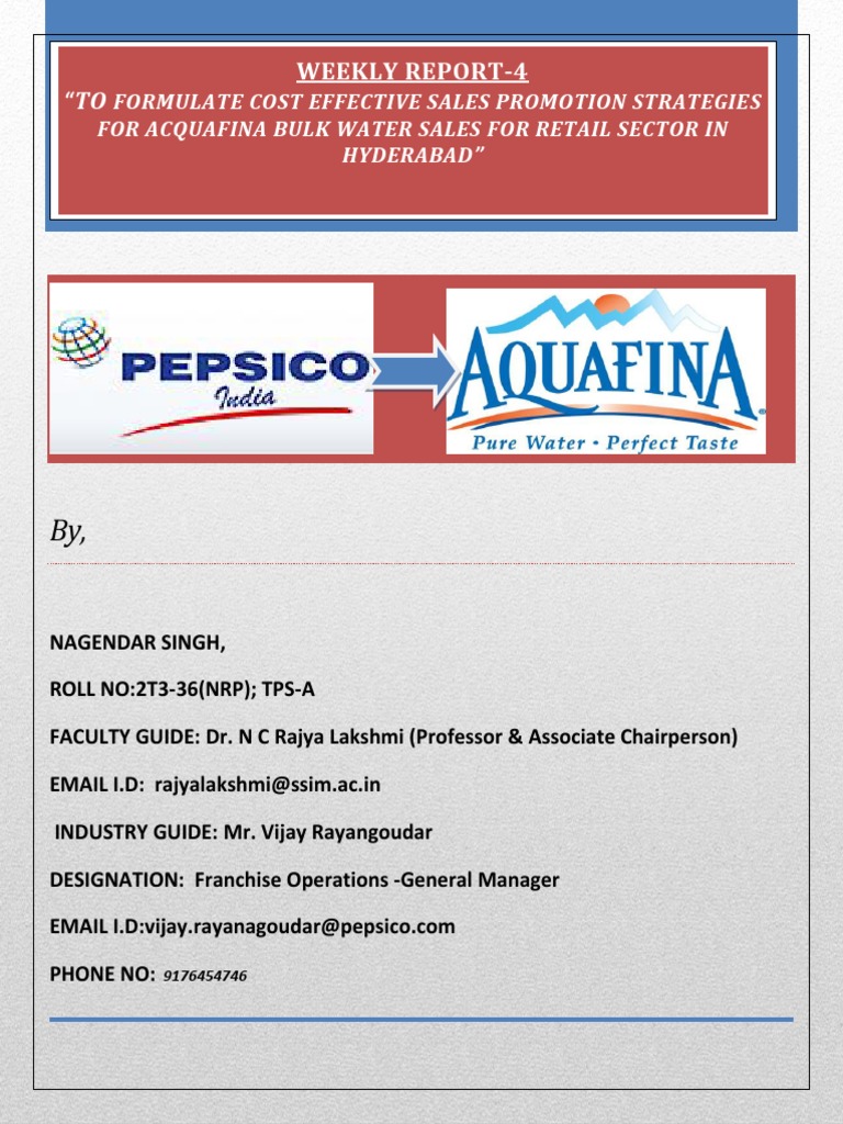 Pepsico Report | Download Free PDF | Pepsi Co | Retail