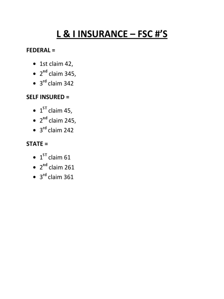 L & I Insurance Claim Numbers | PDF