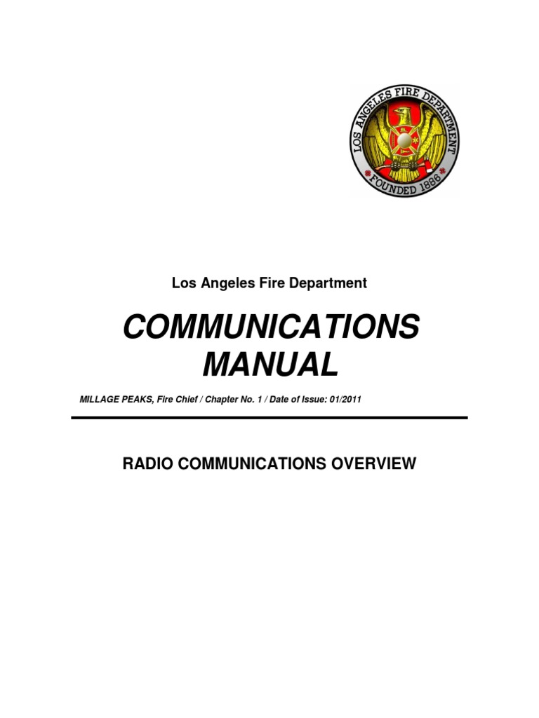LAFD Radio Comm Manual Jan11 | PDF | Very High Frequency | Antenna (Radio)