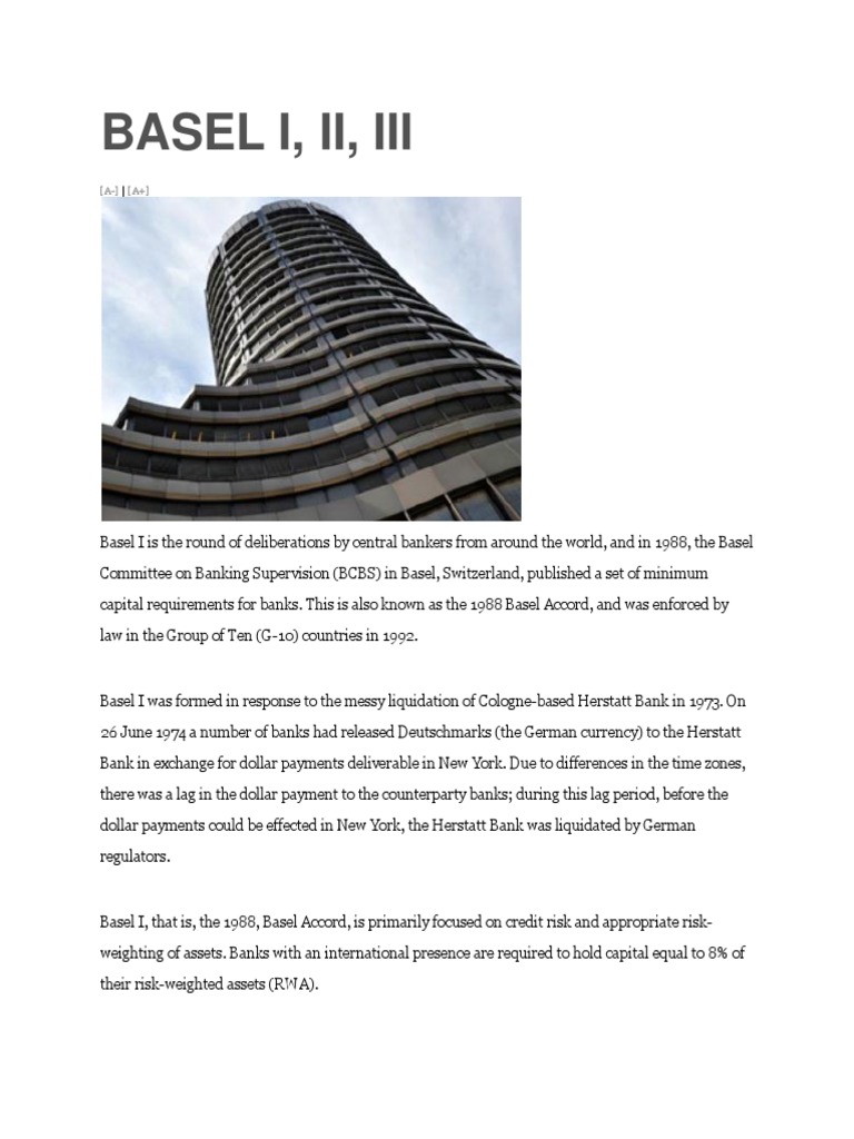 Basel I, Ii, Iii | PDF | Basel Ii | Basel Iii