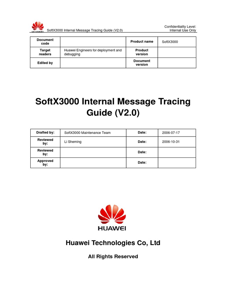 SoftX3000 Message Tracing Guide V2.0 | PDF | Data Transmission ...