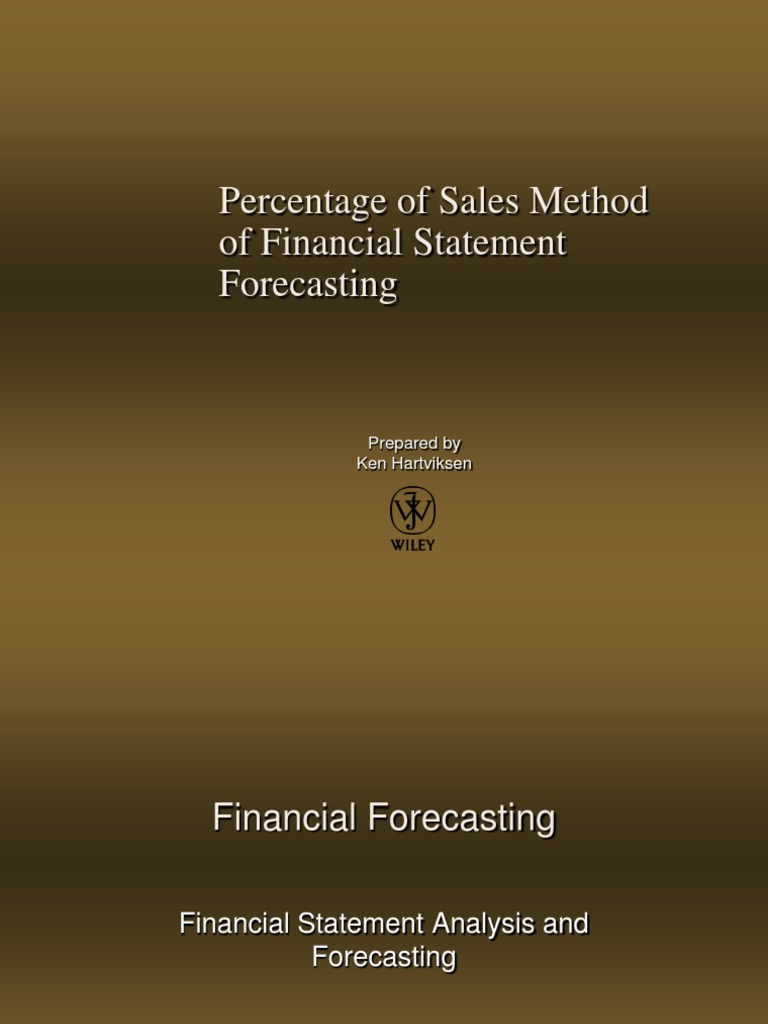 Percentage of Sales Method | PDF | Dividend | Financial Statement Analysis