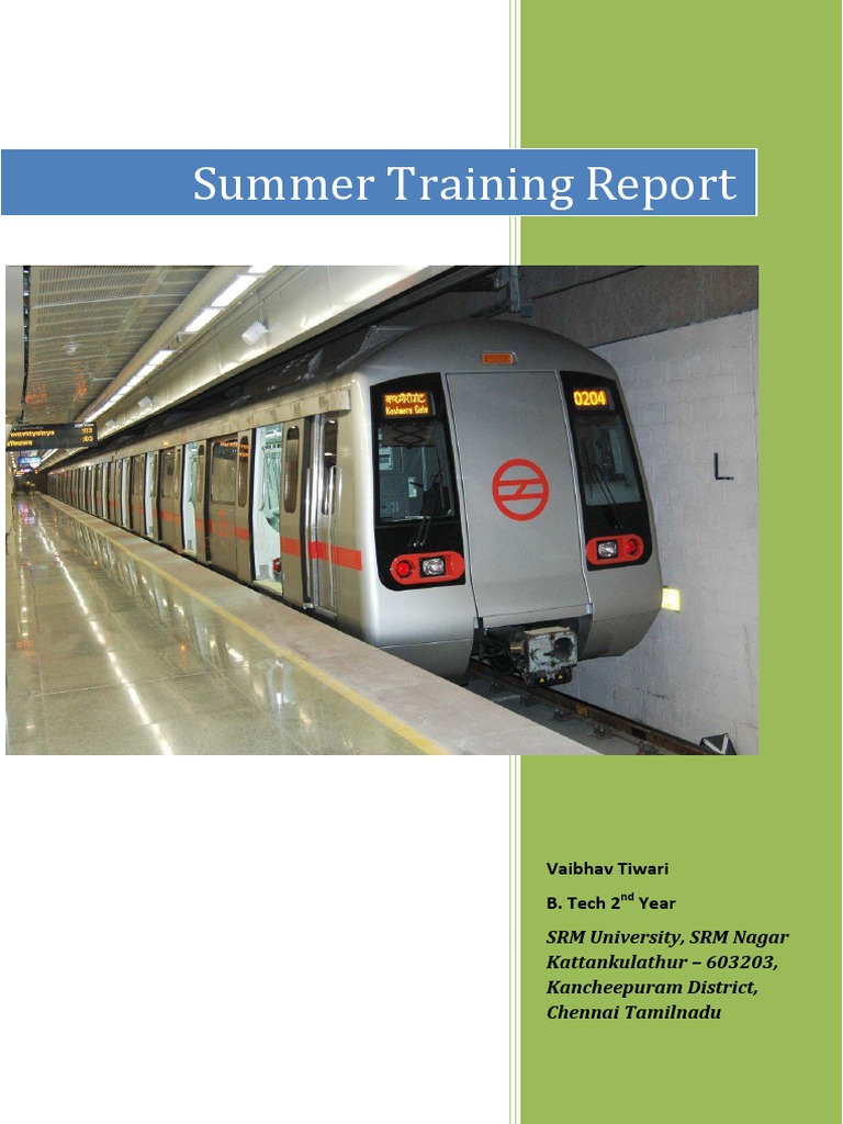 Summer Training DMRC Report | PDF | Rail Infrastructure ...